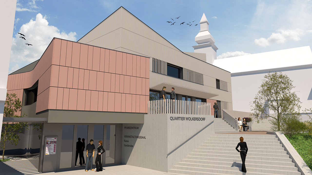 Zubau/Umbau Pfarrzentrum Wolkersdorf • ARCHLAND - Atelier Deubner Lopez ...